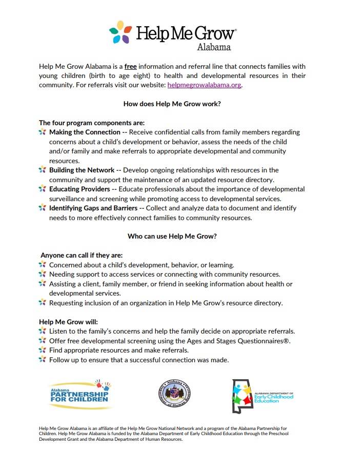 “Help Me Grow Alabama” – UAB|COA Pediatric Emergency Medicine